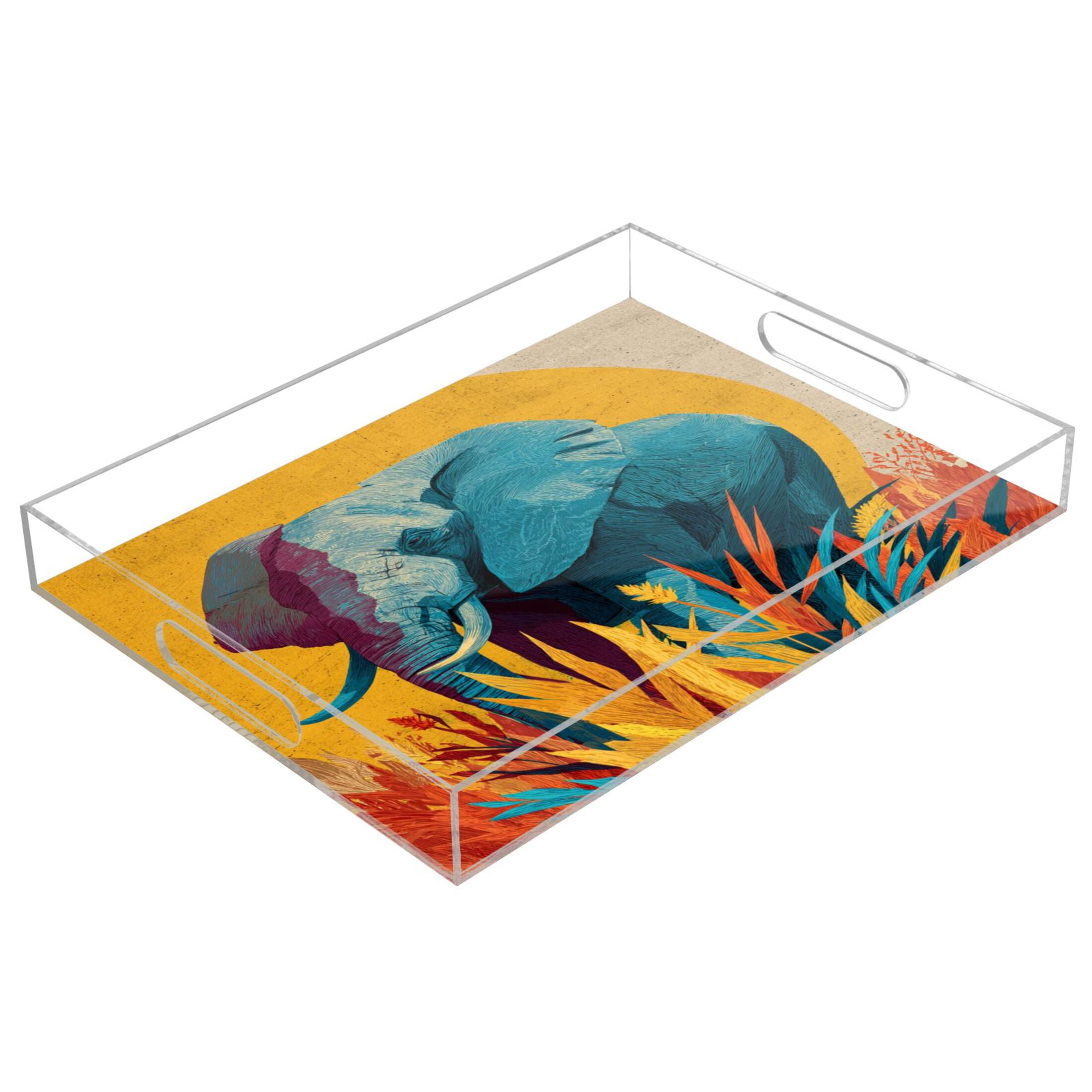 Acrylic Tray 15.7*11.8*1.9 Inch Transparent Tray Food Tray Tea Cup Tray ...