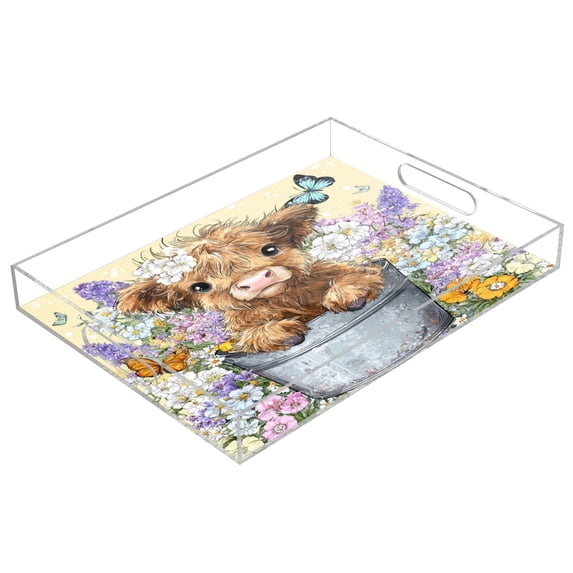 Acrylic Tray 15.7*11.8*1.9 Inch Transparent Tray Food Tray Tea Cup Tray ...