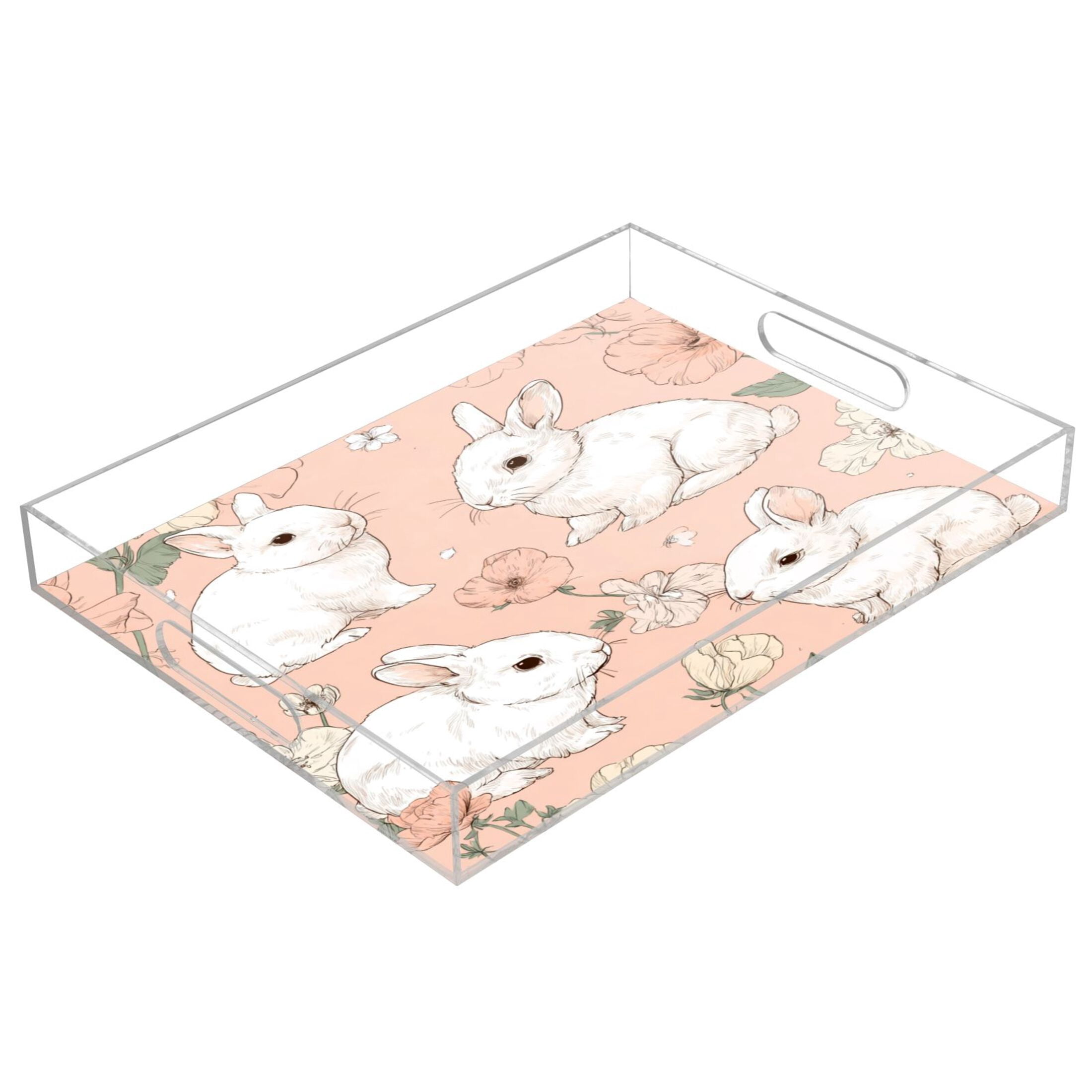 Acrylic Tray 15.7*11.8*1.9 Inch Transparent Tray Food Tray Tea Cup Tray ...