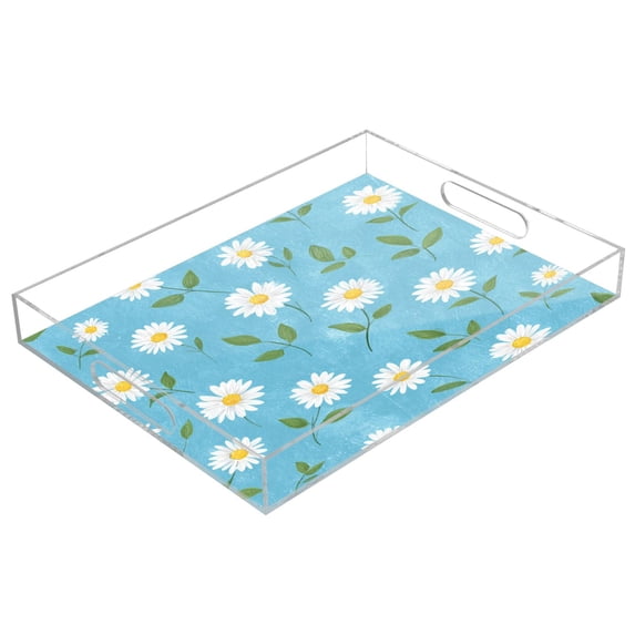 Acrylic Tray 15.7*11.8*1.9 Inch Transparent Tray Food Tray Tea Cup Tray ...