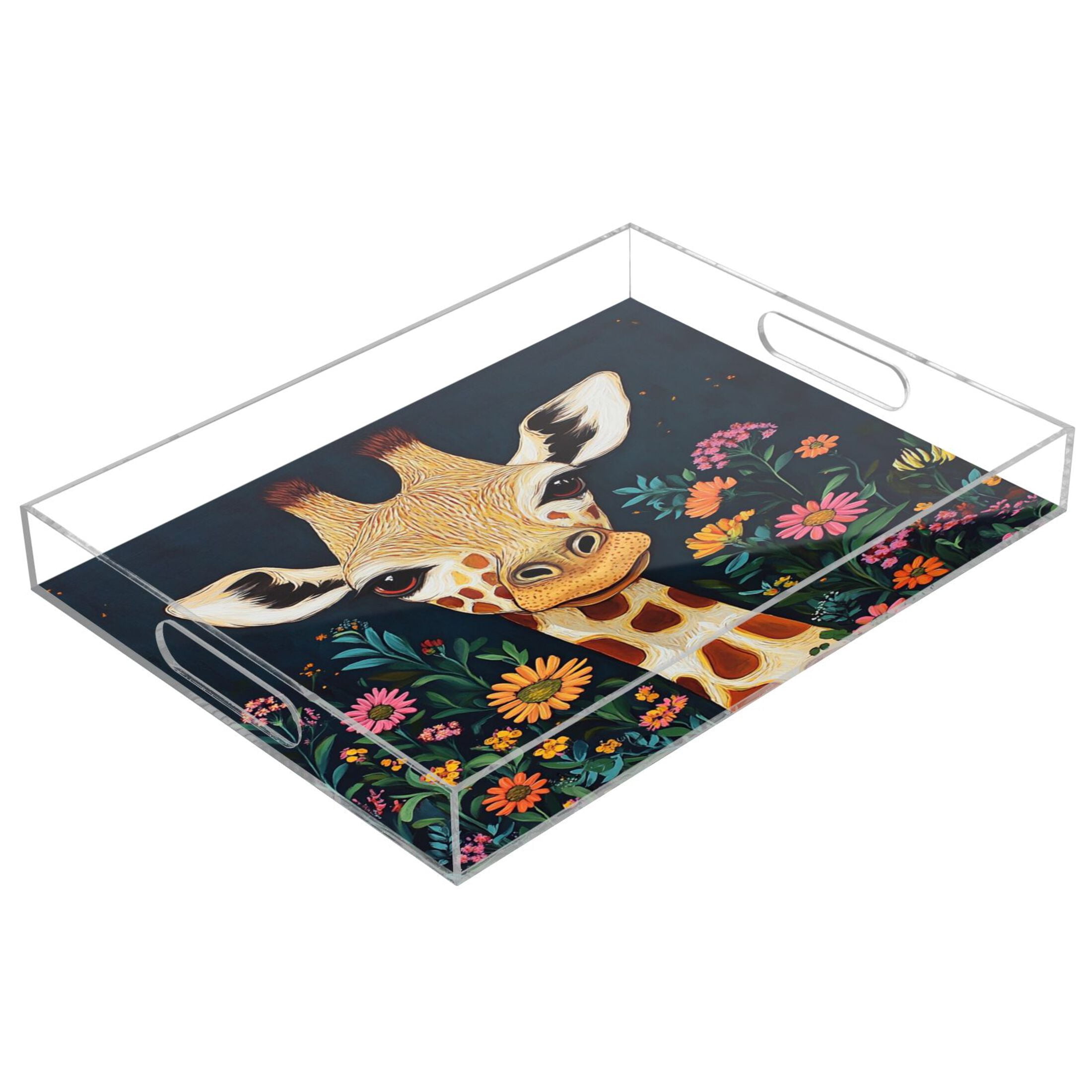 Acrylic Tray 15.7*11.8*1.9 Inch Transparent Tray Food Tray Tea Cup Tray ...