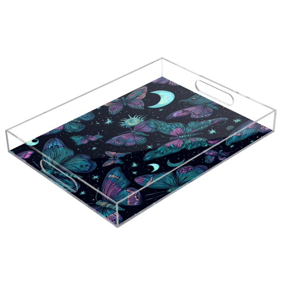 Acrylic Tray 15.7*11.8*1.9 Inch Transparent Tray Food Tray Tea Cup Tray ...