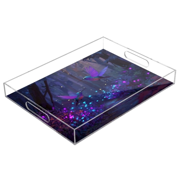 Acrylic Tray 15.7*11.8*1.9 Inch Transparent Tray Food Tray Tea Cup Tray ...