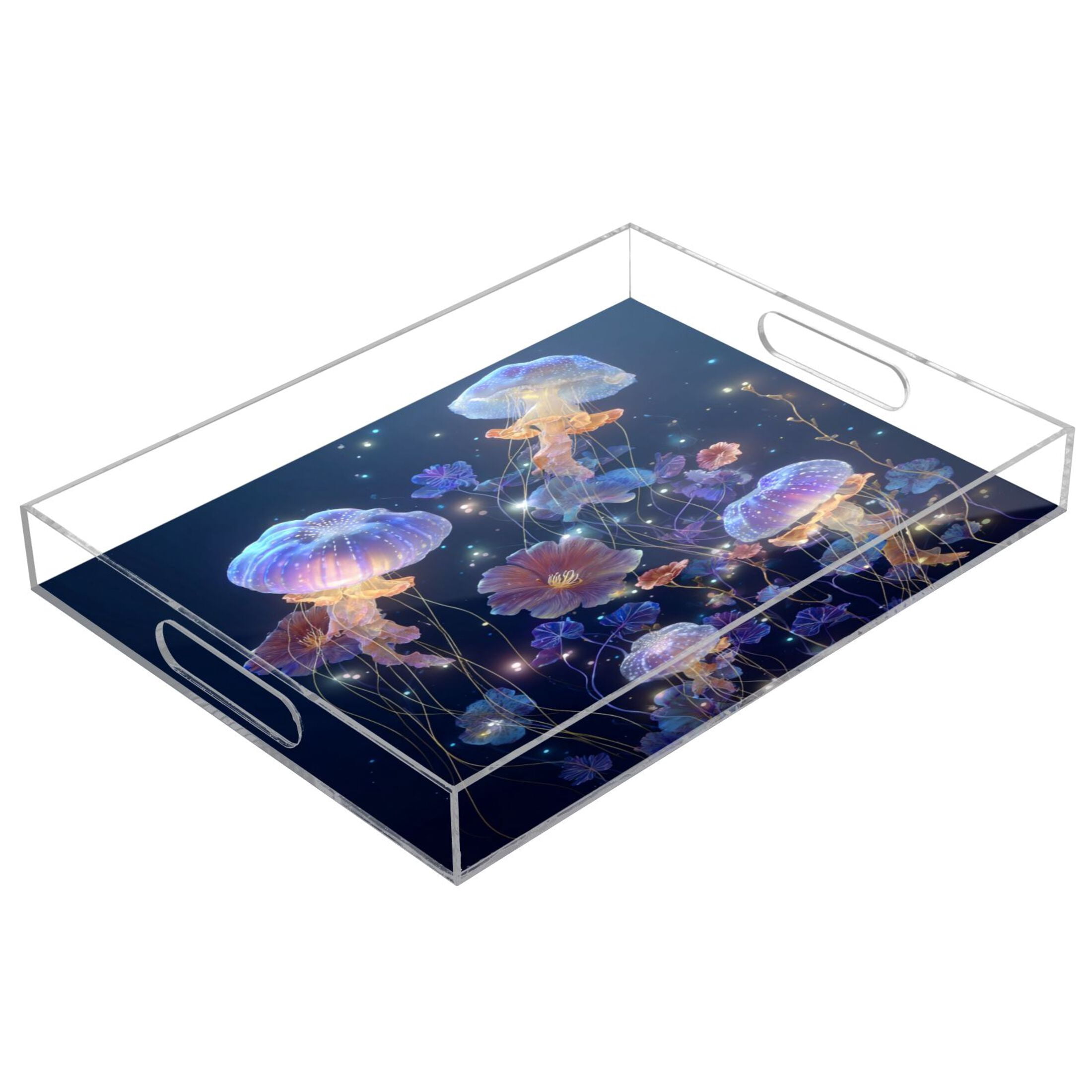 Acrylic Tray 15.7*11.8*1.9 Inch Transparent Tray Food Tray Tea Cup Tray ...