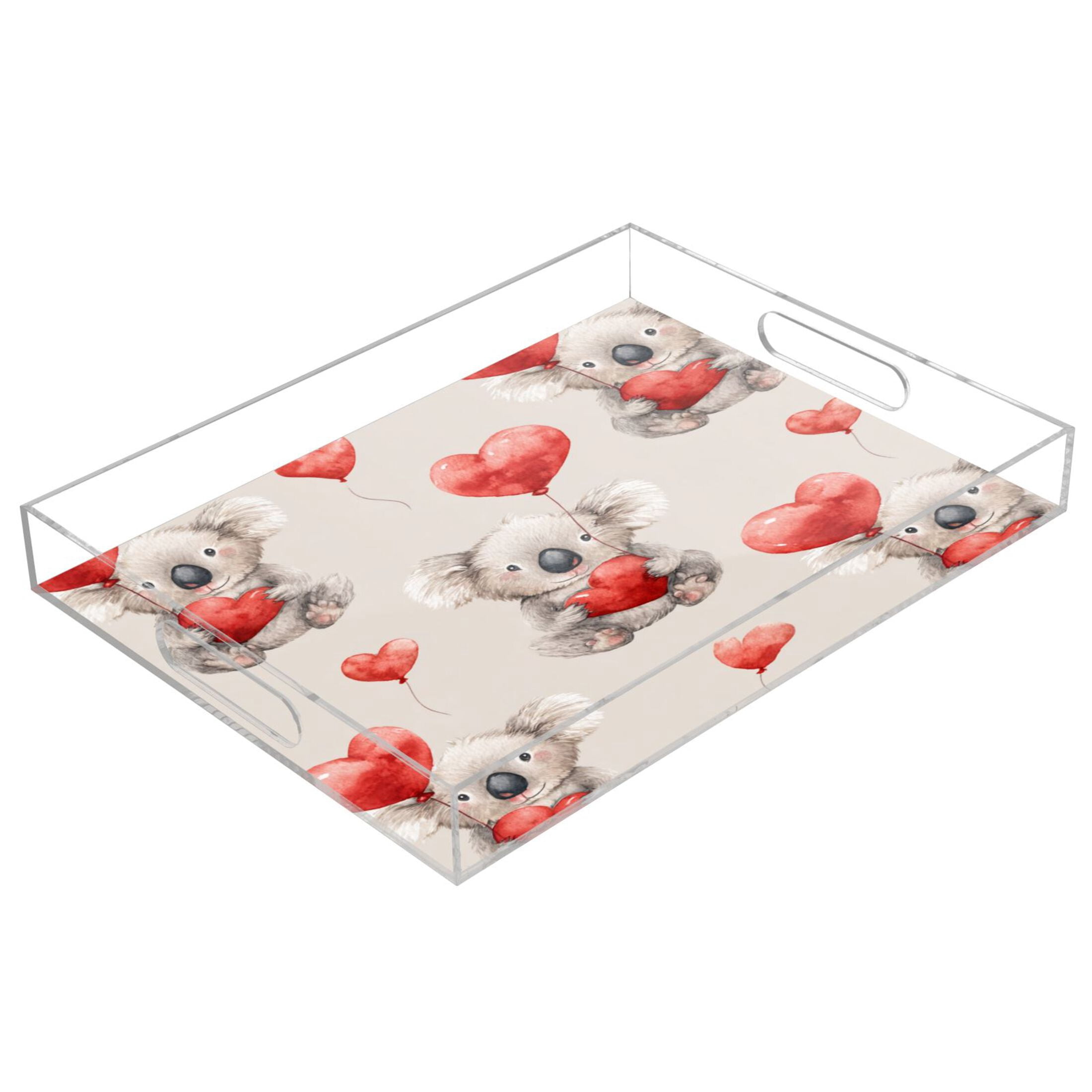 Acrylic Tray 15.7*11.8*1.9 Inch Transparent Tray Food Tray Tea Cup Tray ...
