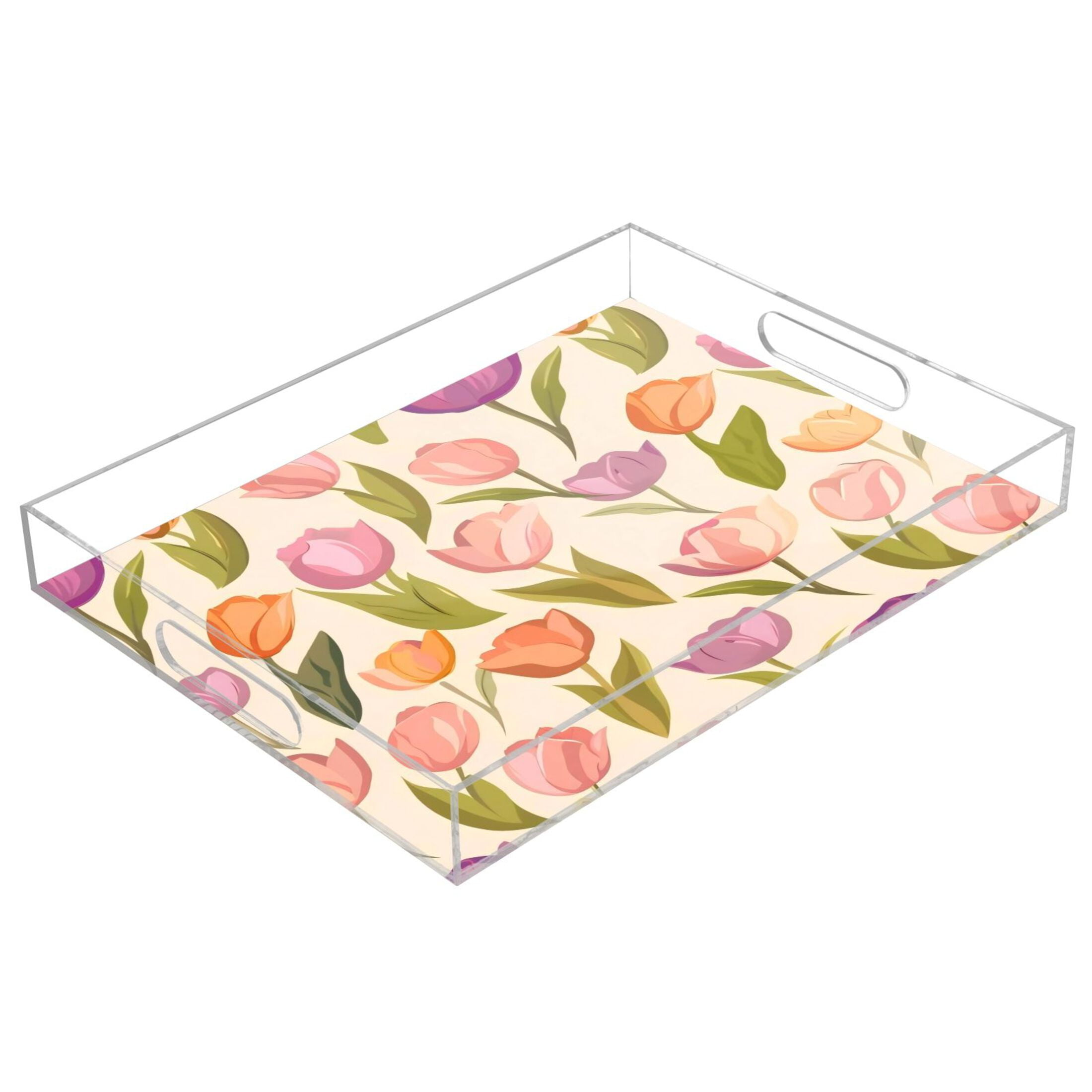 Acrylic Tray 15.7*11.8*1.9 Inch Transparent Tray Food Tray Tea Cup Tray ...