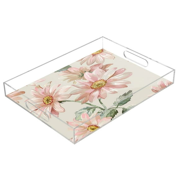 Acrylic Tray 15.7*11.8*1.9 Inch Transparent Tray Food Tray Tea Cup Tray ...