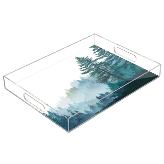 Acrylic Tray 15.7*11.8*1.9 Inch Transparent Tray Food Tray Tea Cup Tray ...