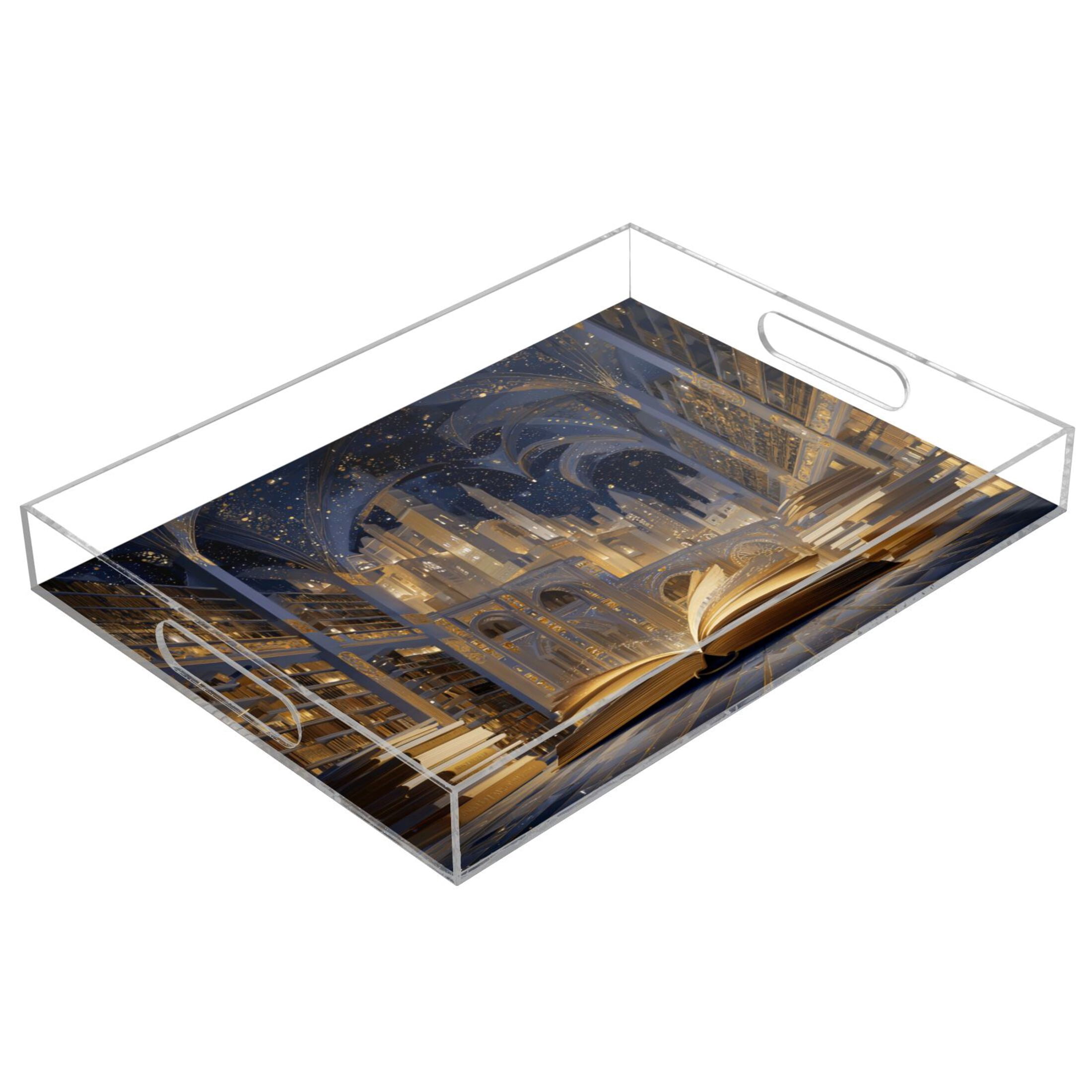 Acrylic Tray 15.7*11.8*1.9 Inch Transparent Tray Food Tray Tea Cup Tray ...
