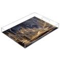Acrylic Tray 15.7*11.8*1.9 Inch Transparent Tray Food Tray Tea Cup Tray ...