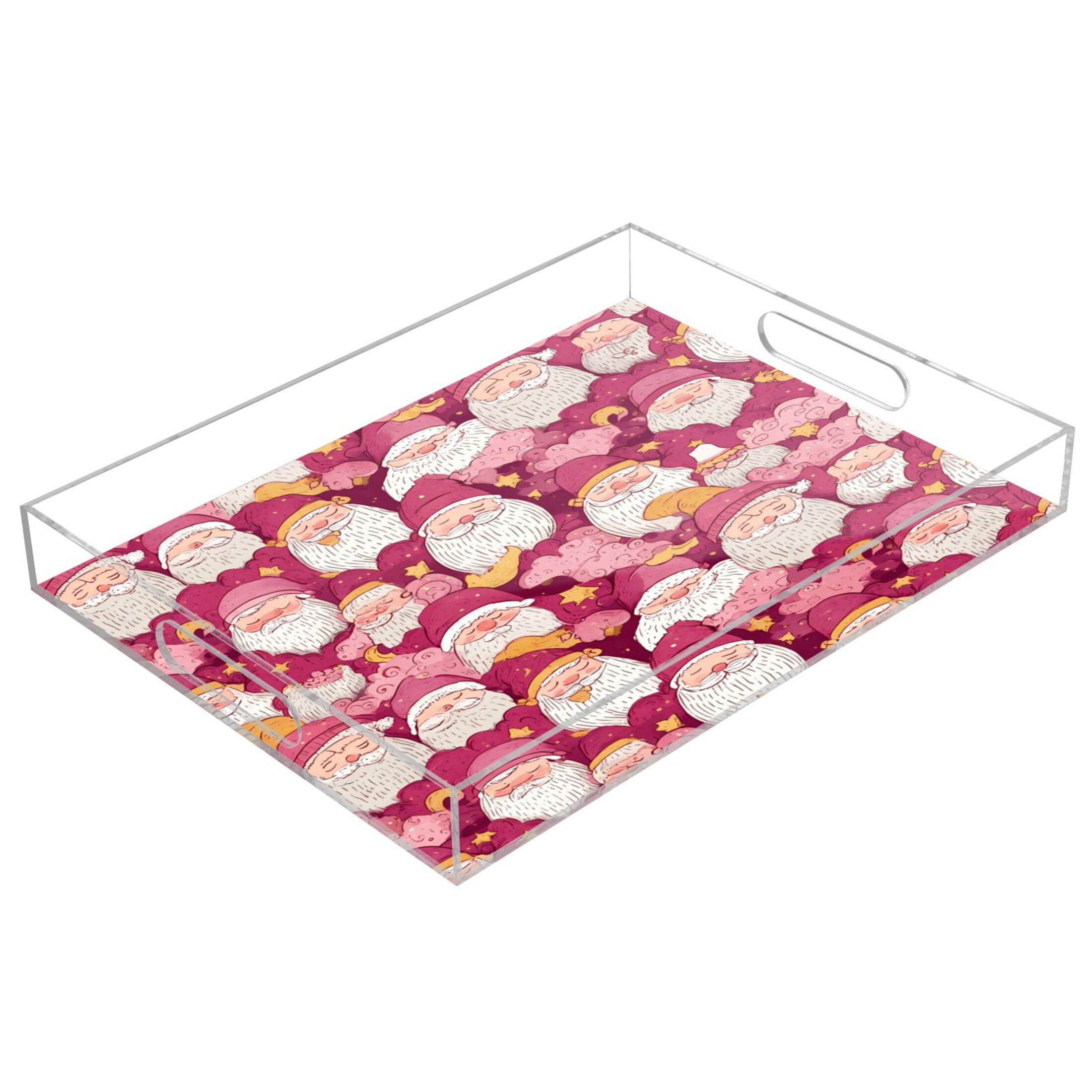 Acrylic Tray 15.7*11.8*1.9 Inch Transparent Tray Food Tray Tea Cup Tray ...