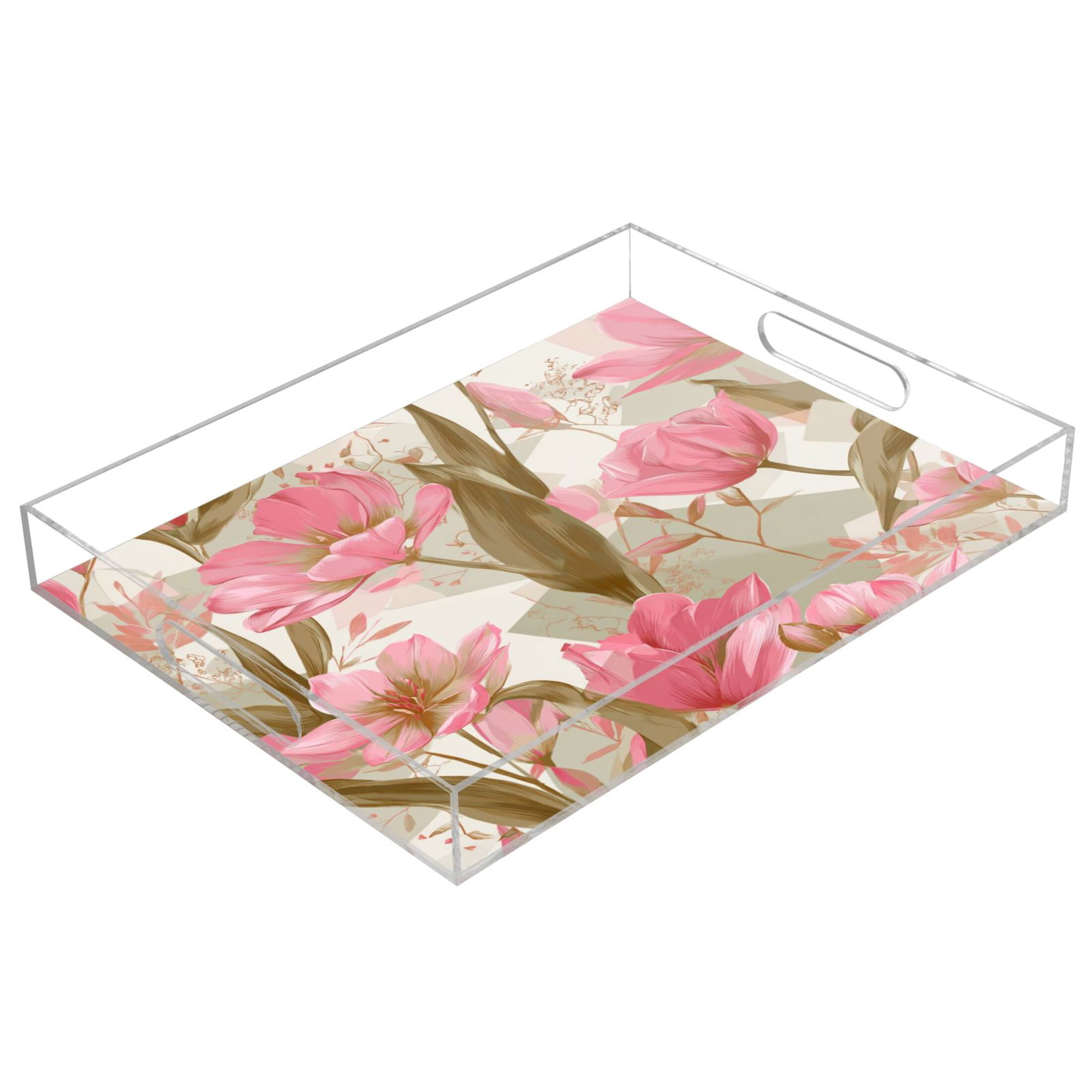 Acrylic Tray 15.7*11.8*1.9 Inch Transparent Tray Food Tray Tea Cup Tray ...