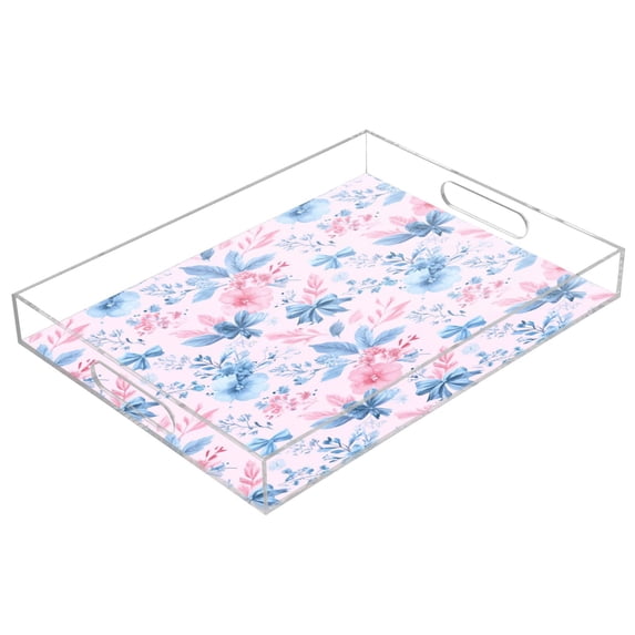 Acrylic Tray 15.7*11.8*1.9 Inch Transparent Tray Food Tray Tea Cup Tray ...