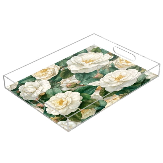 Acrylic Tray 15.7*11.8*1.9 Inch Transparent Tray Food Tray Tea Cup Tray ...