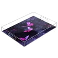Acrylic Tray 15.7*11.8*1.9 Inch Transparent Tray Food Tray Tea Cup Tray ...