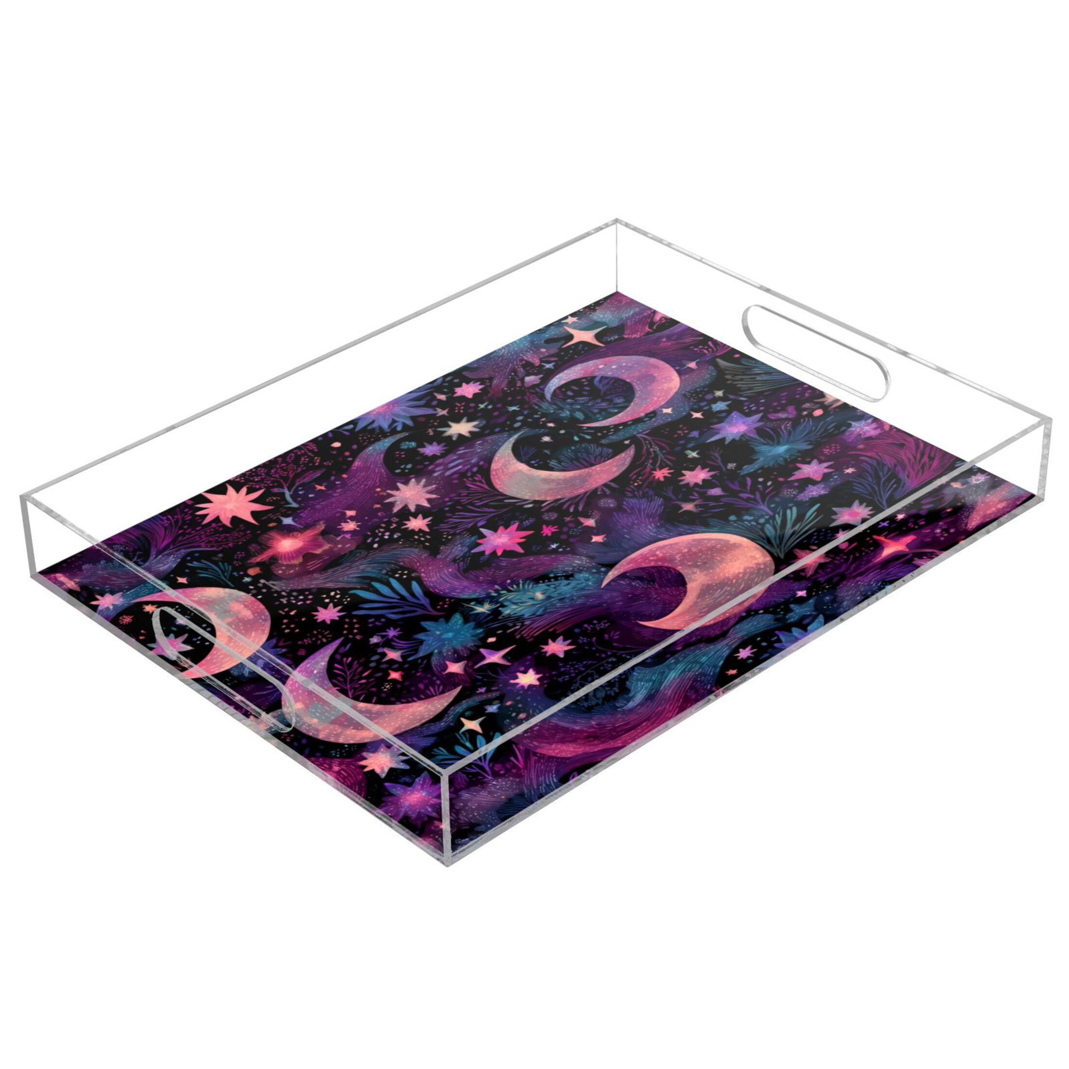 Acrylic Tray 15.7*11.8*1.9 Inch Transparent Tray Food Tray Tea Cup Tray ...