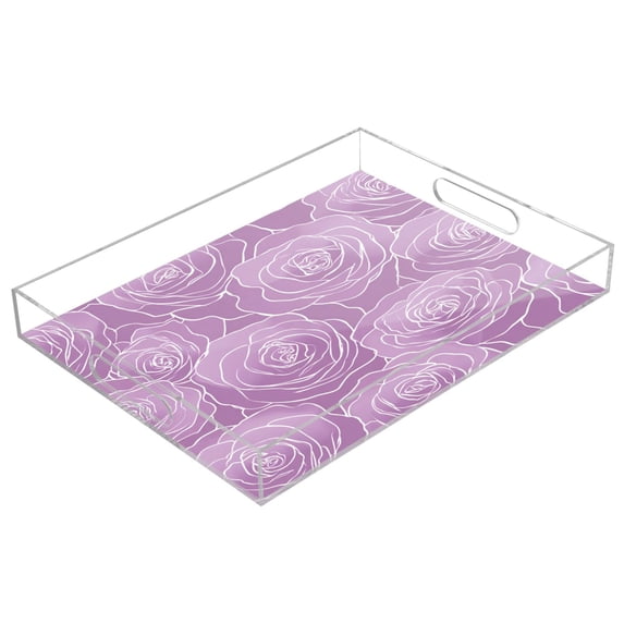 Acrylic Tray 15.7*11.8*1.9 Inch Transparent Tray Food Tray Tea Cup Tray ...