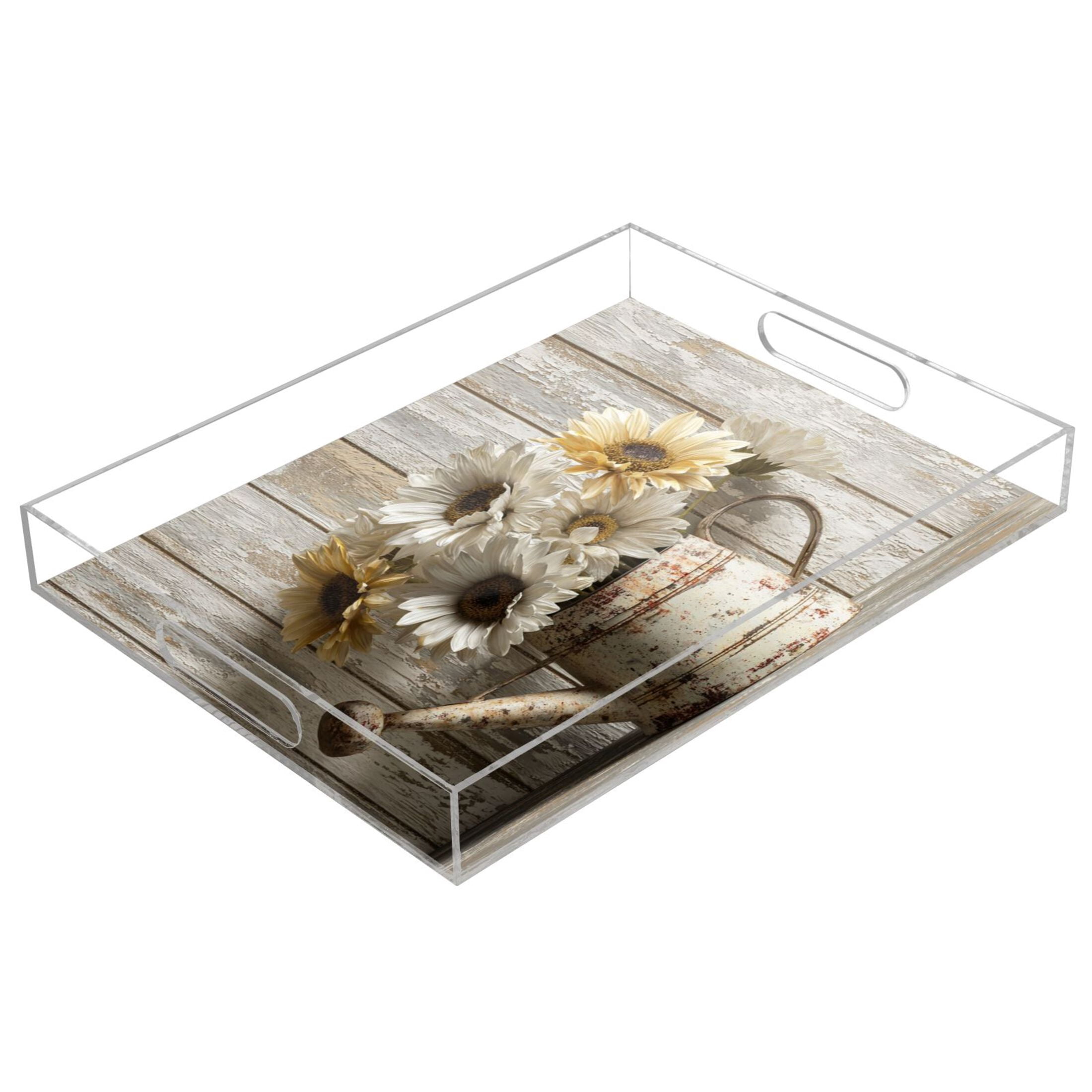 Acrylic Tray 15.7*11.8*1.9 Inch Transparent Tray Food Tray Tea Cup Tray ...