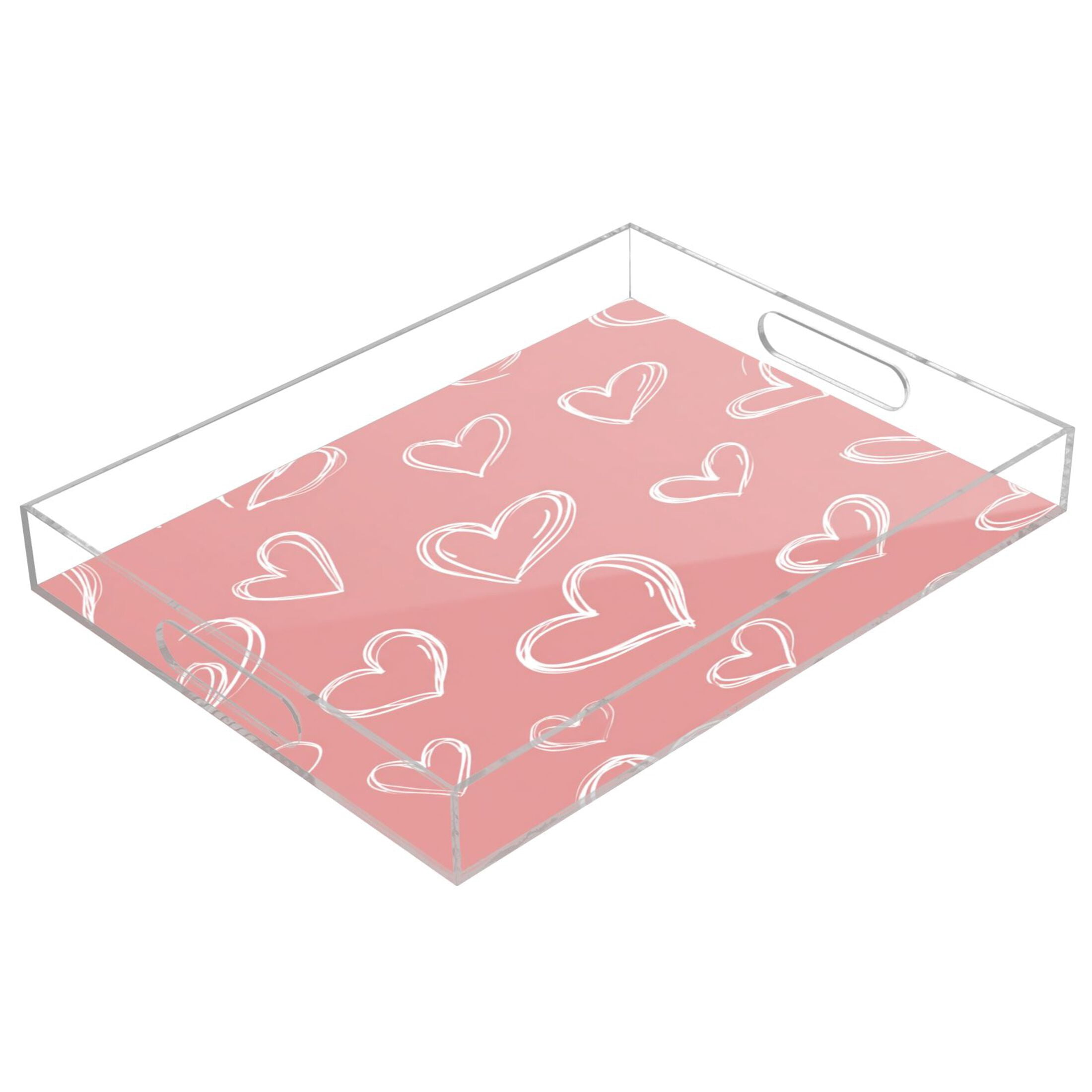 Acrylic Tray 15.7*11.8*1.9 Inch Transparent Tray Food Tray Tea Cup Tray ...