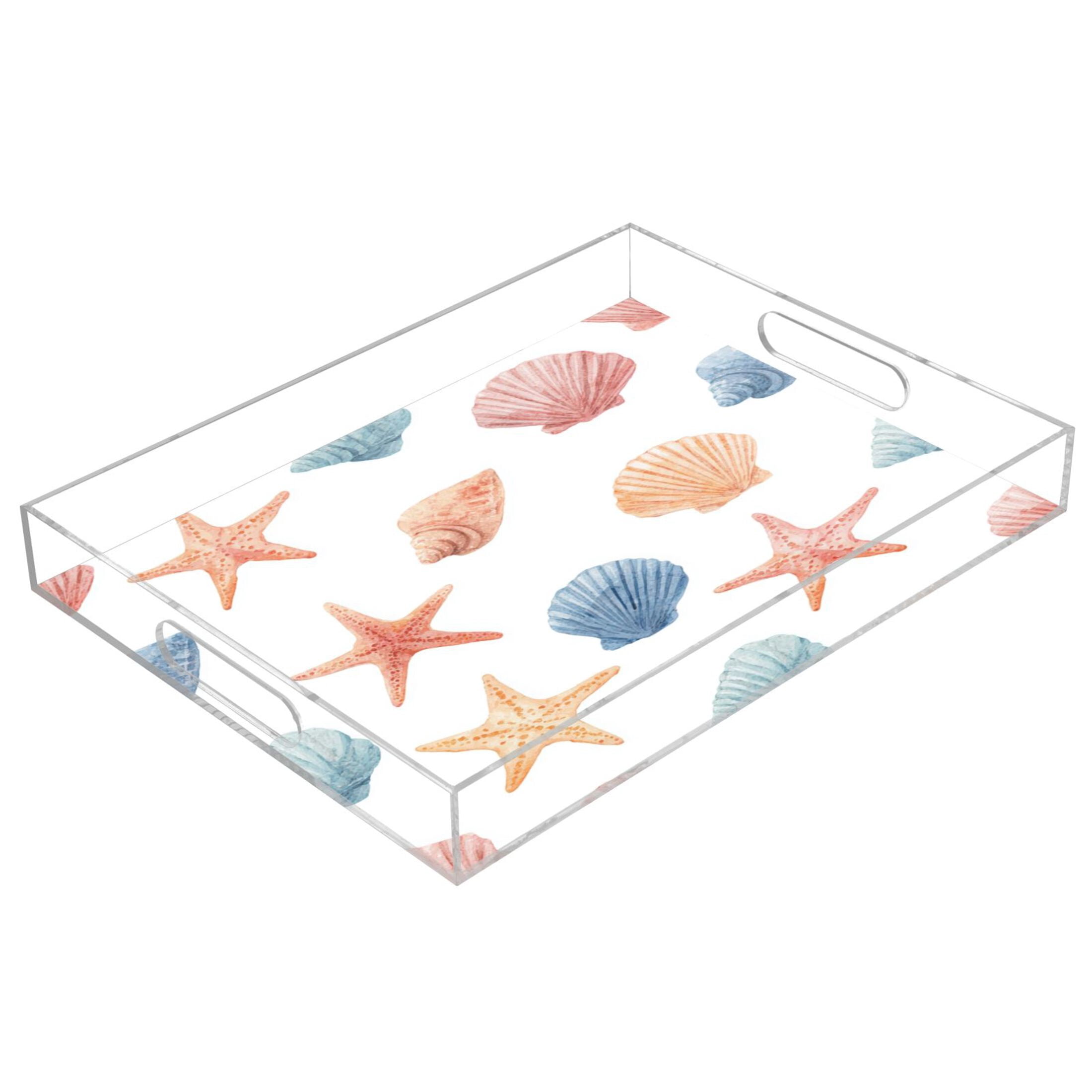 Acrylic Tray 15.7*11.8*1.9 Inch Transparent Tray Food Tray Tea Cup Tray ...