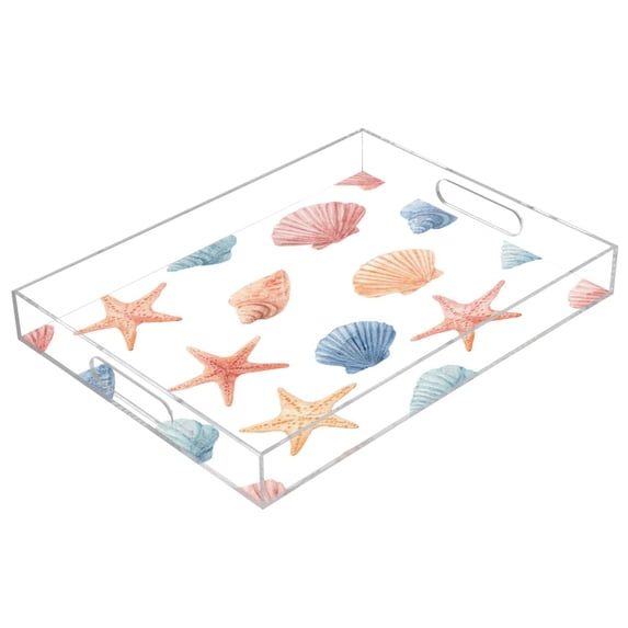 Acrylic Tray 15.7*11.8*1.9 Inch Transparent Tray Food Tray Tea Cup Tray ...