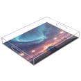 Acrylic Tray 15.7*11.8*1.9 Inch Transparent Tray Food Tray Tea Cup Tray ...