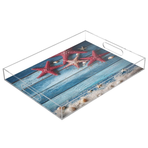 Acrylic Tray 15.7*11.8*1.9 Inch Transparent Tray Food Tray Tea Cup Tray ...