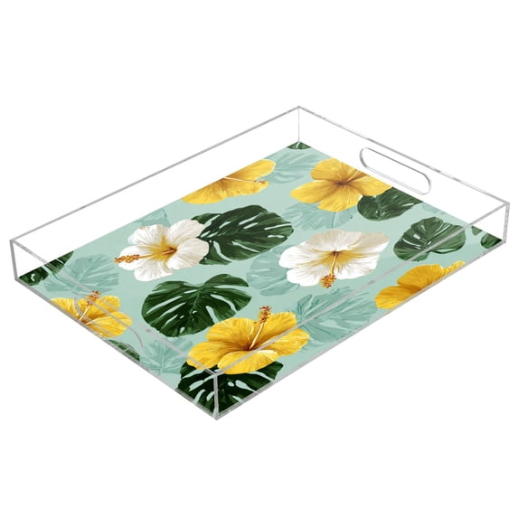 Acrylic Tray 15.7*11.8*1.9 Inch Transparent Tray Food Tray Tea Cup Tray ...