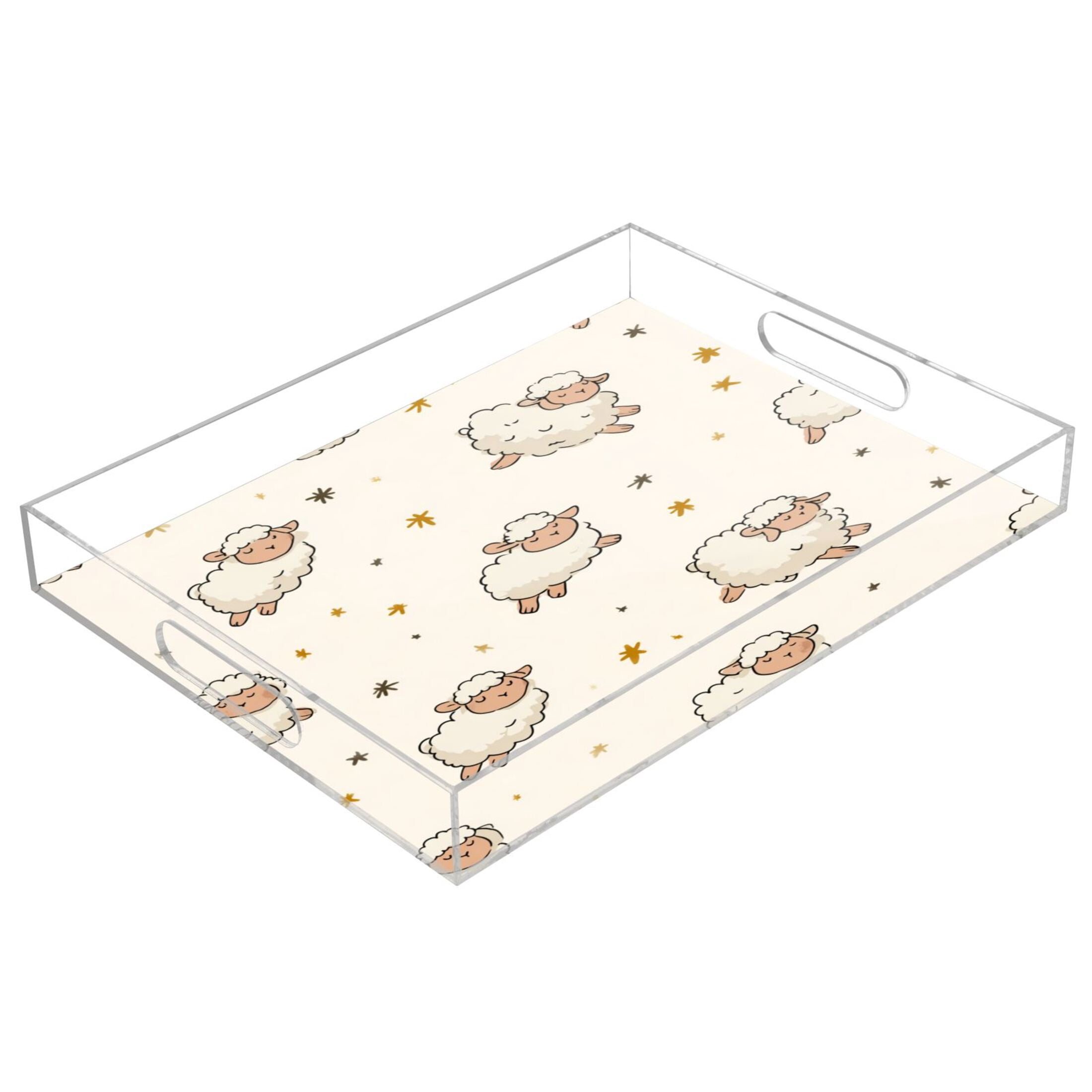 Acrylic Tray 15.7*11.8*1.9 Inch Transparent Tray Food Tray Tea Cup Tray ...