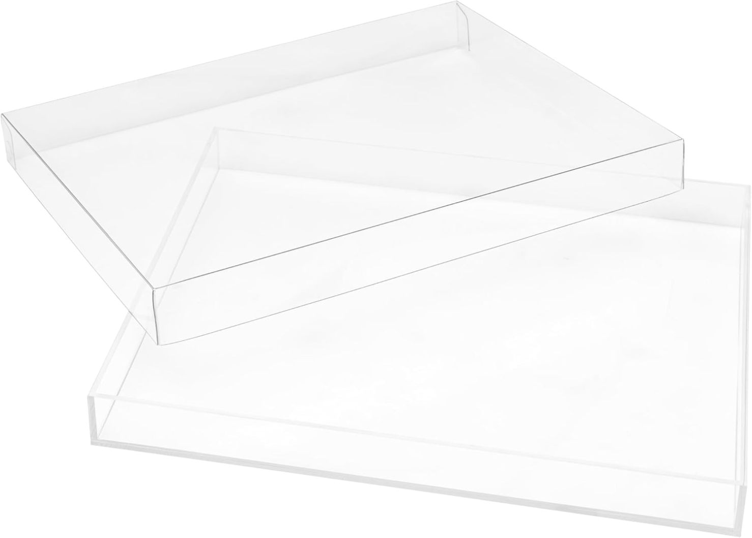 Acrylic Tray Bathroom Countertop Tray - Small Tray Organizer with Lid ...