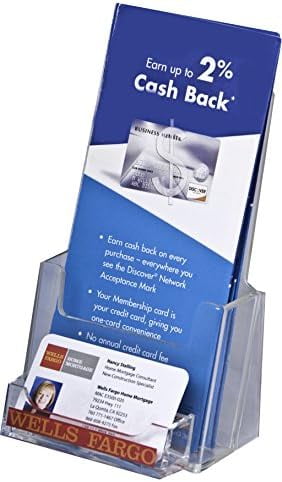 - Acrylic Trifold Brochure Holder with Business Card Pocket - Rack Card ...