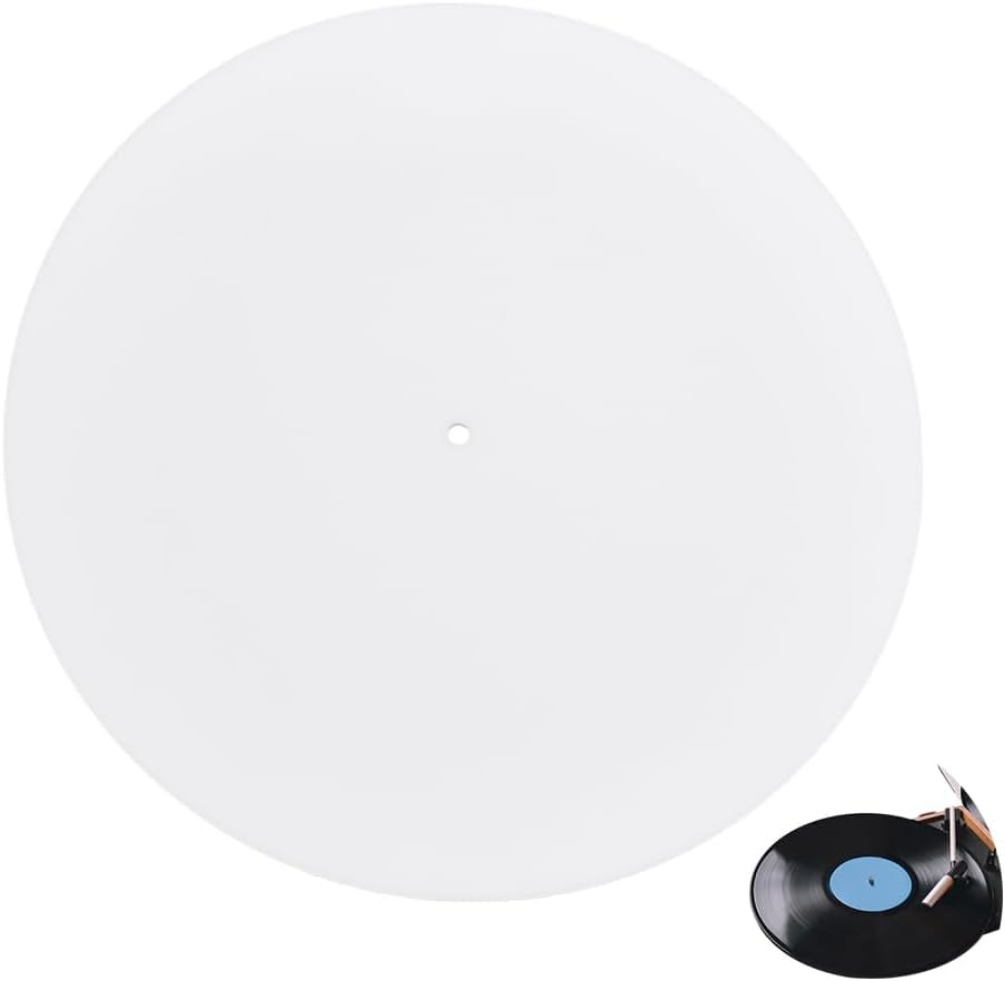 Acrylic Turntable Mats for Vinyl Player Record Platter Slipmat White ...