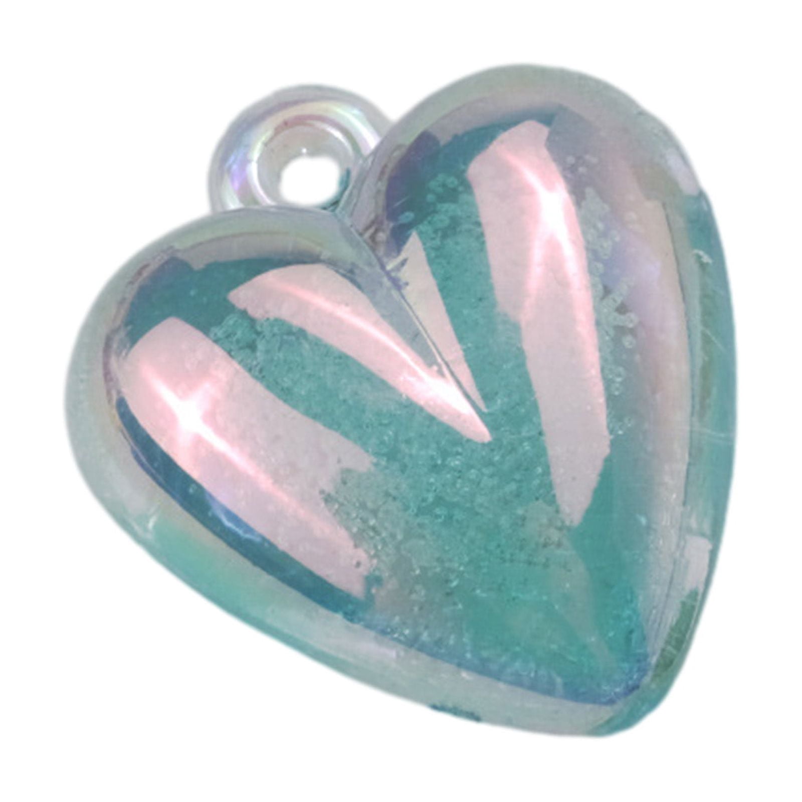 Acrylic UV Plating Love Heart Pendant Charm Loose Spacer Beads for ...