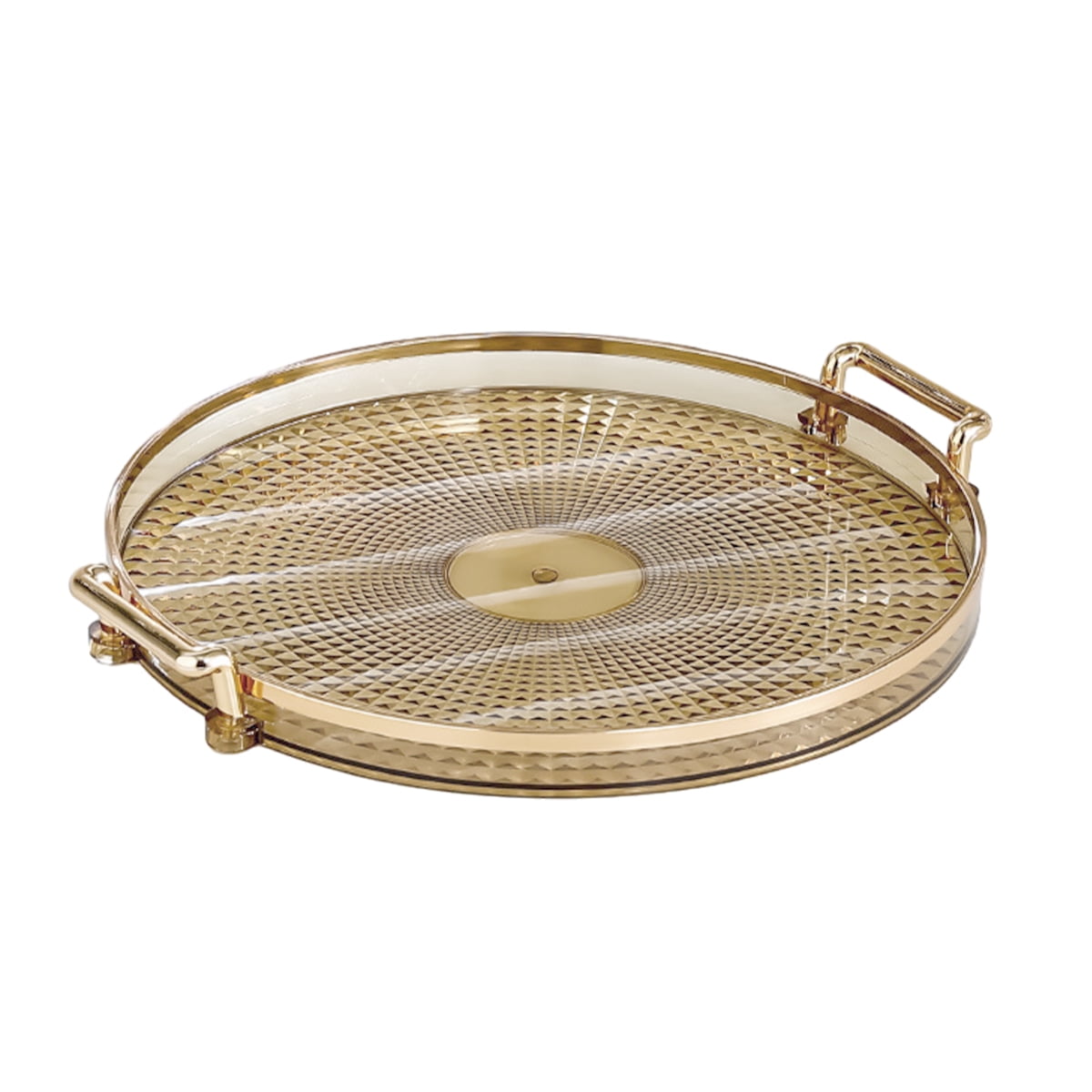 Acrylic Vanity Tray with Gold Handles, 11 '' Decorative Serving Tray ...