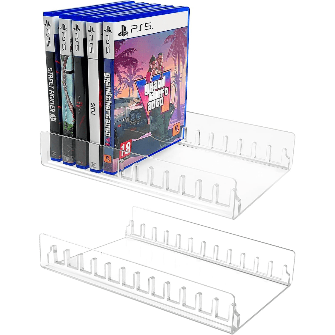 Acrylic Video Game Storage Organizer Stand For PS5 PS4 PS3 Game Box ...