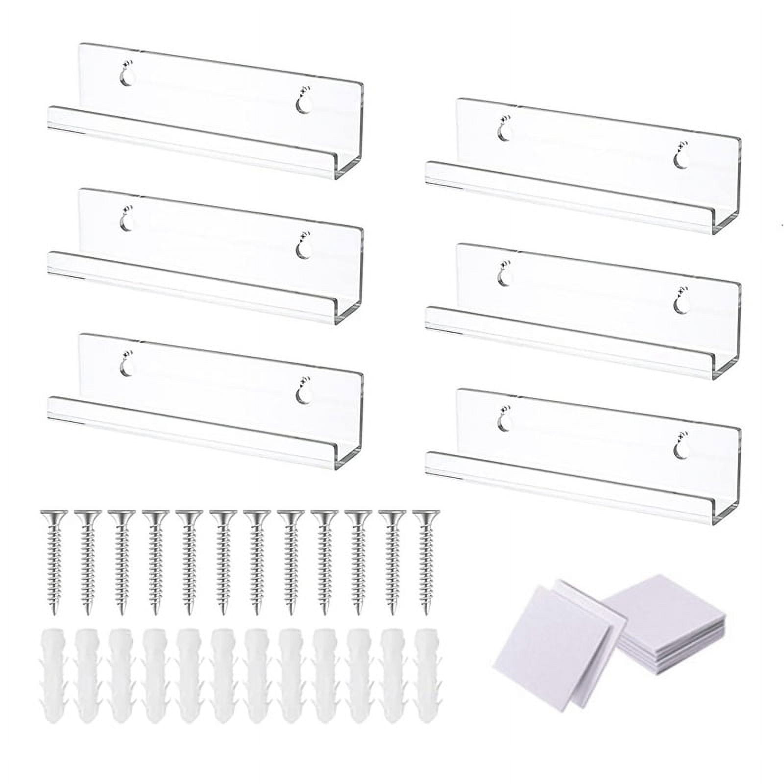 Acrylic Vinyl Record Floating Shelves 6 Pack, Acrylic Record Shelf for ...