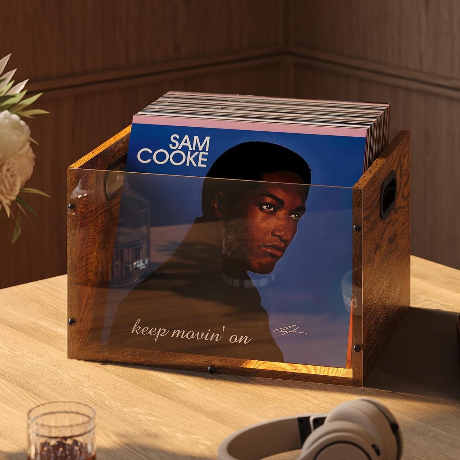 Acrylic Vinyl Record Storage Crate, Visible Record Holder Crate ...