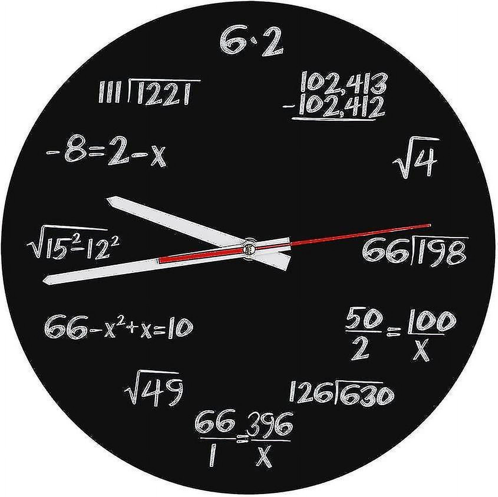 Acrylic Wall Clock Creative Math Unique Design Funny Formula Clock ...