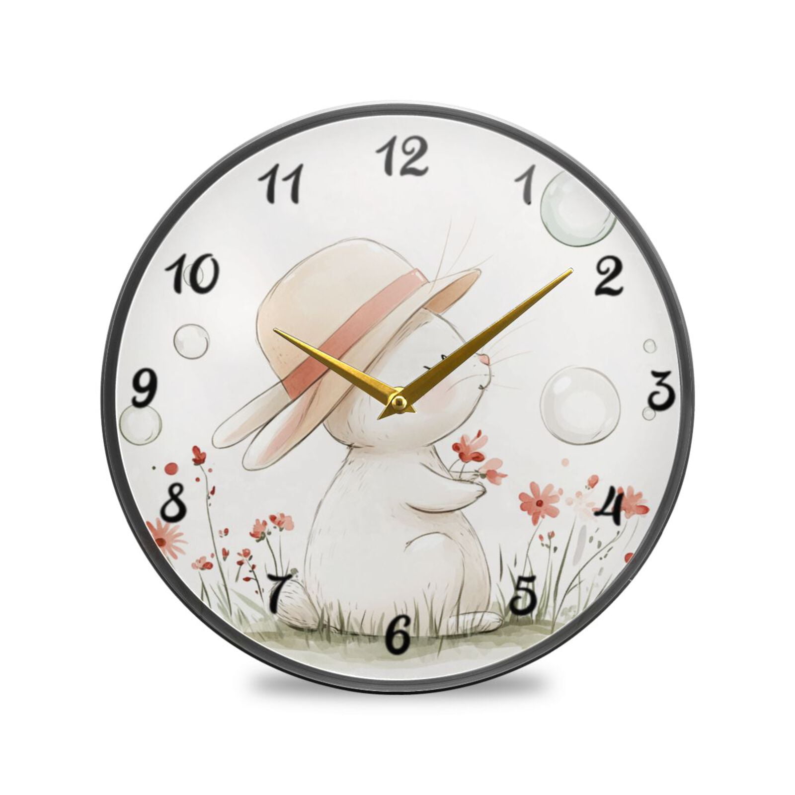 Acrylic Wall Clock, Fashion Decorative Dual Purpose Clock A Rabbit ...