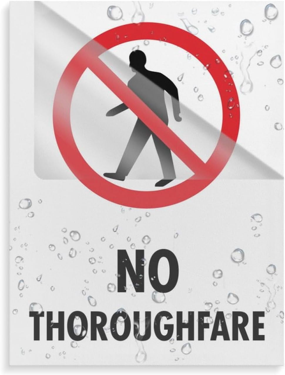 Acrylic Wall Or Door Sign No Pedestrian Access Sign No Thoroughfare ...