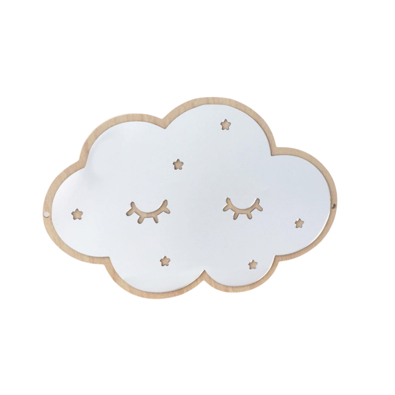 Acrylic Wall Mirror With Wooden Base And Cute Expressions Self-Adhesive ...