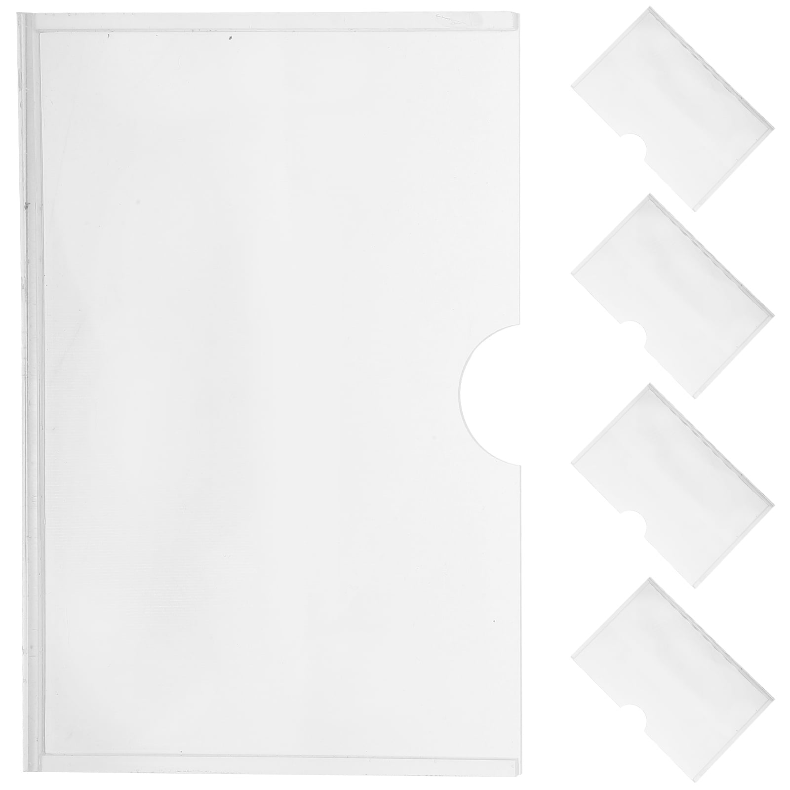 Acrylic Wall Mount Card Holder 5PCS Set Clear Picture Label Display ...