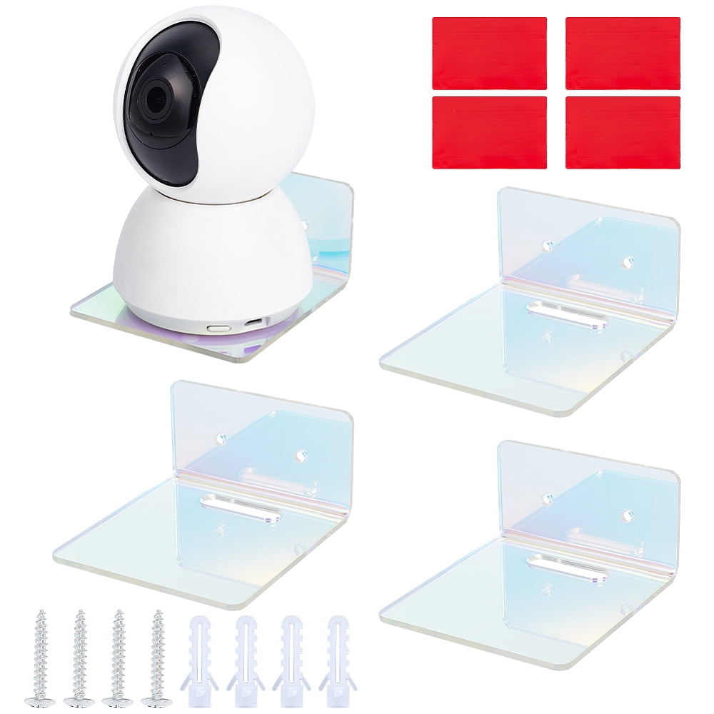 Acrylic Wall Mounted Display Stands Floating Wall Shelf with Adhesive ...