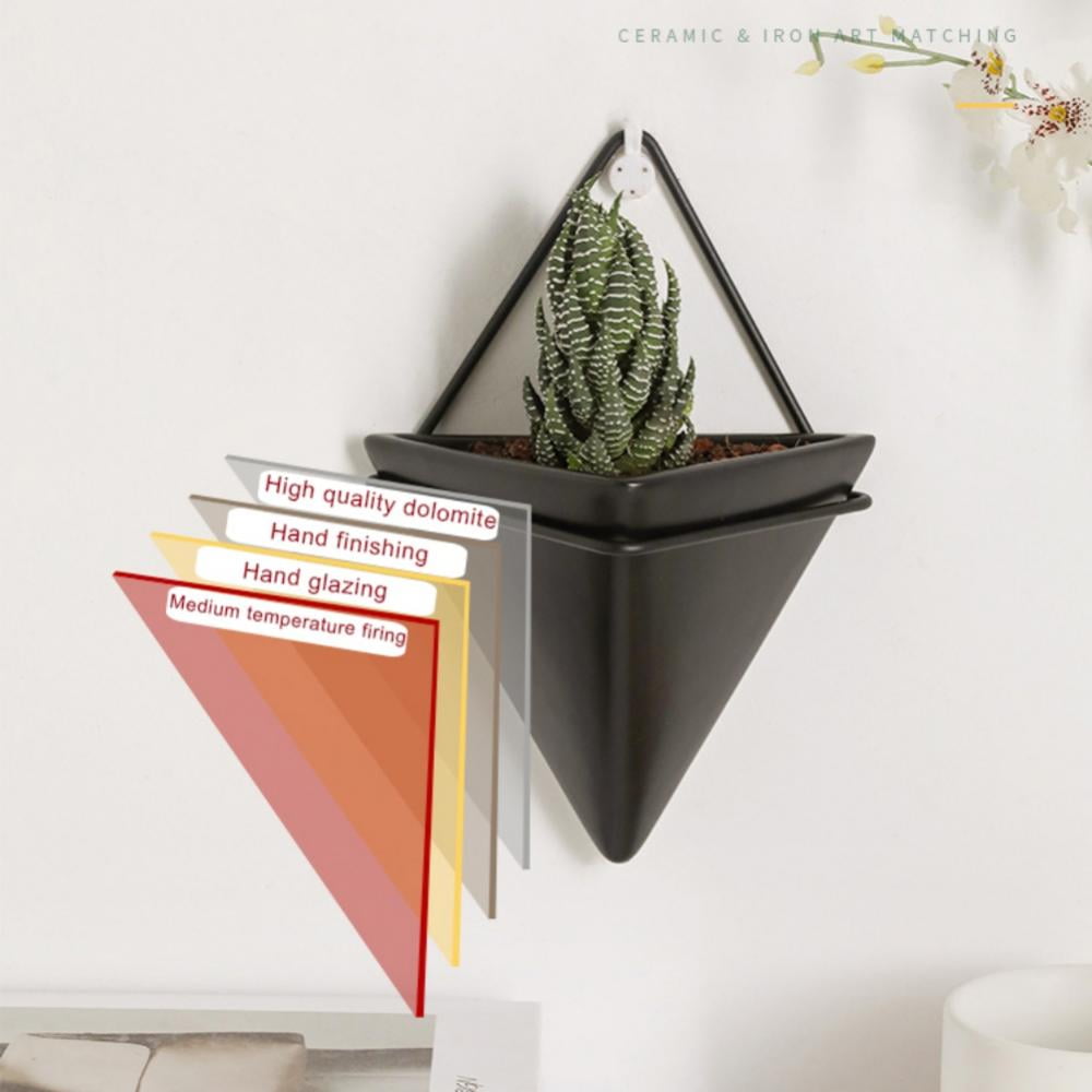 Acrylic Wall Planter, Indoor Hanging Planter Wall Decor Geometric ...