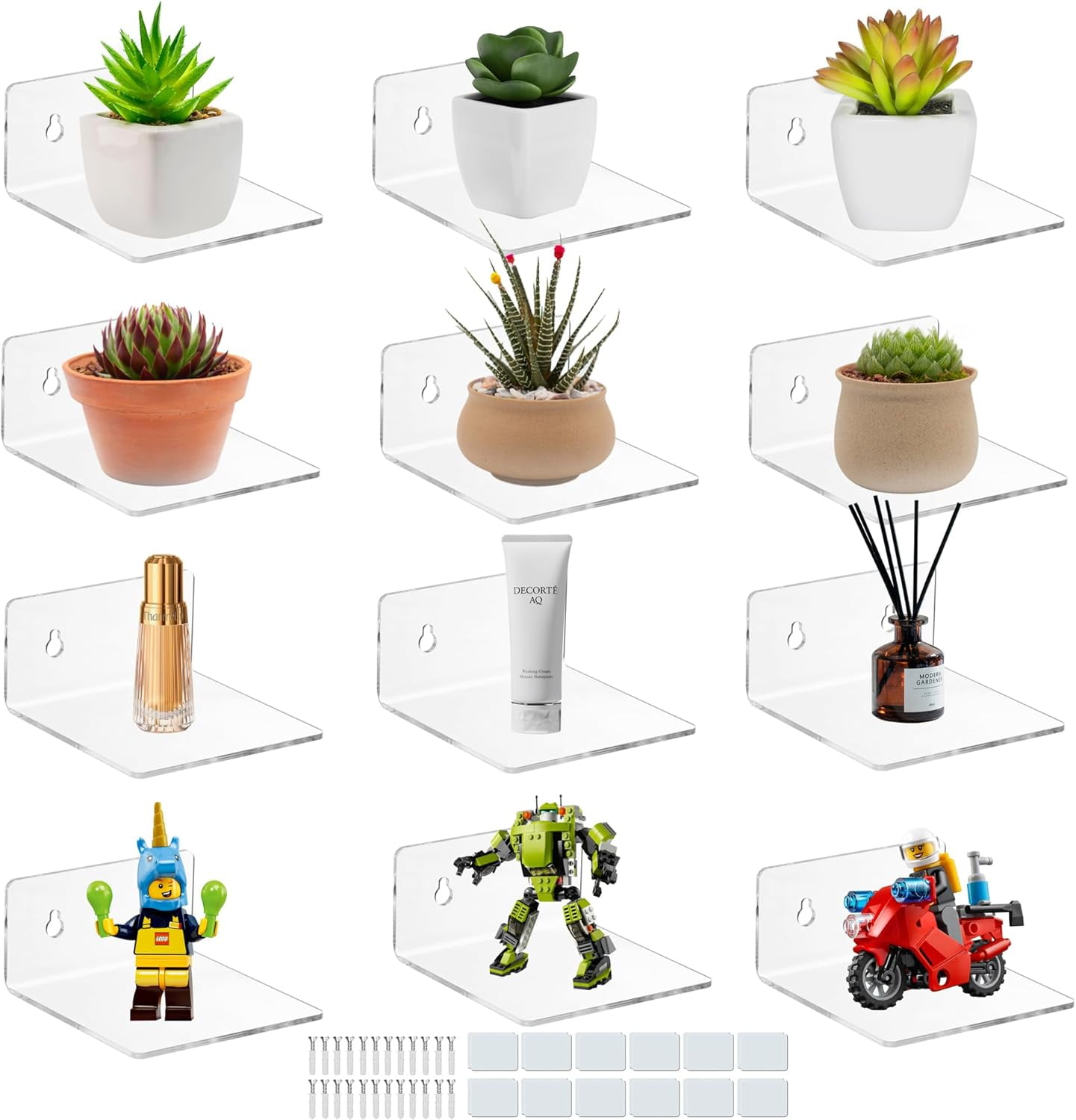 Acrylic Wall Shelves for Storage,Floating Shelf,Acrylic Display Shelves ...