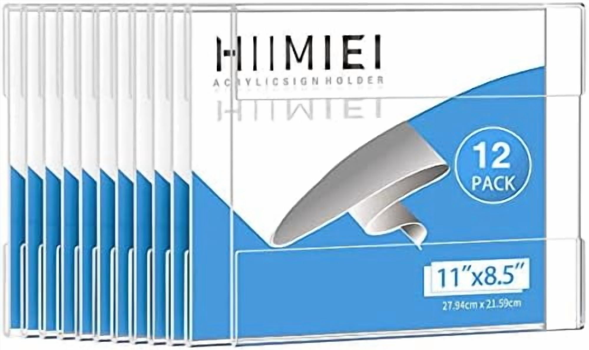 Acrylic Wall Sign Holder 8.5 x 11 Inches Horizontal 12 Pack, Clear ...