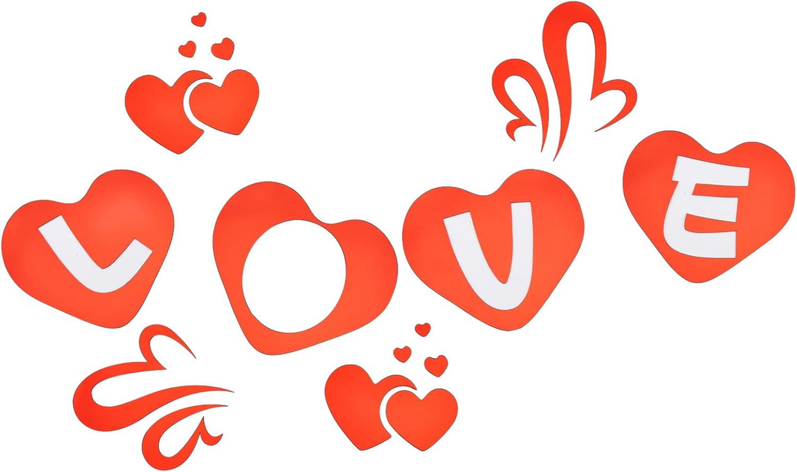Acrylic Wall Stickers for Home Living Room Bedroom Decoration Heart ...