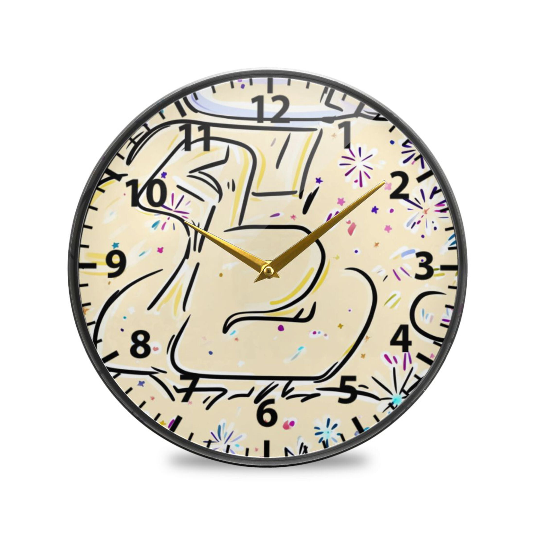 Acrylic Wall and Table Clock Abstract Art Design 11.9in Modern Decor ...