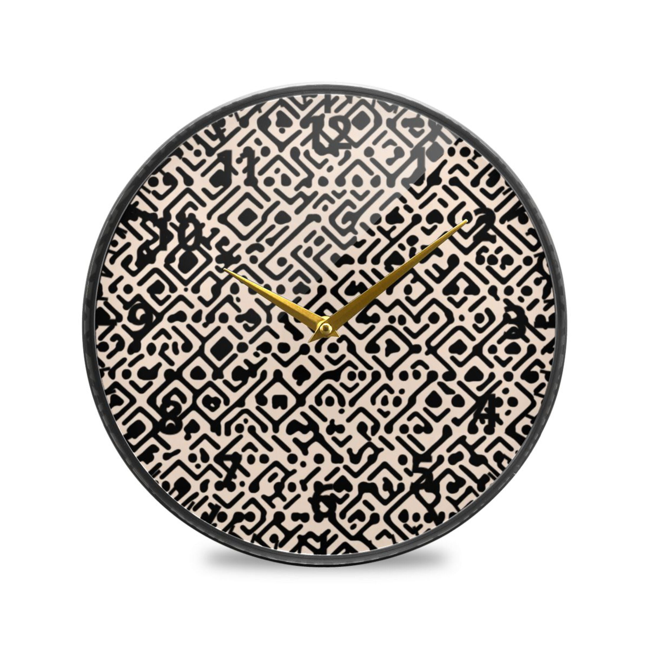 Acrylic Wall and Table Clock Artistic Stripe Design 11.9in Modern Decor ...