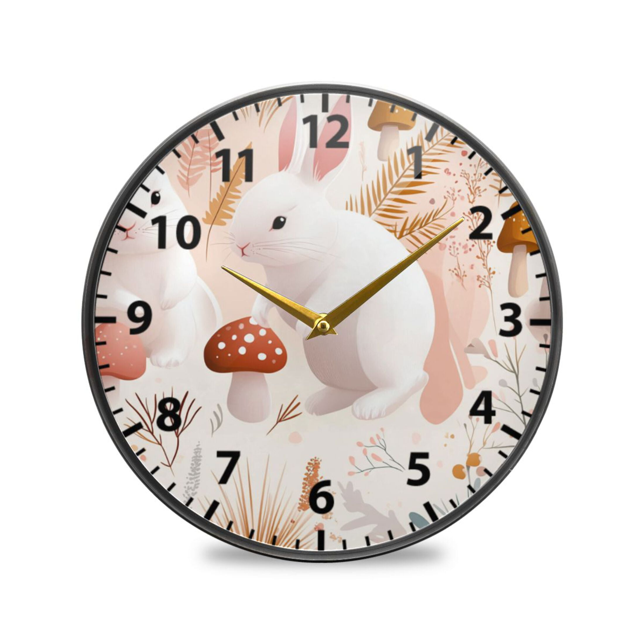 Acrylic Wall and Table Clock Bunny Wonderland 9.5in Modern Decor with ...
